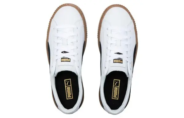 PUMA Basket Platform L Low Top Sneakers - White