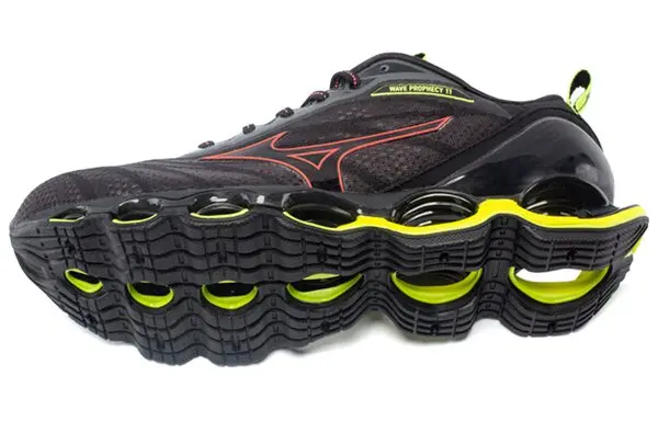 Mizuno Wave Prophecy 11 Athletic Sneakers - Dark Grey/red