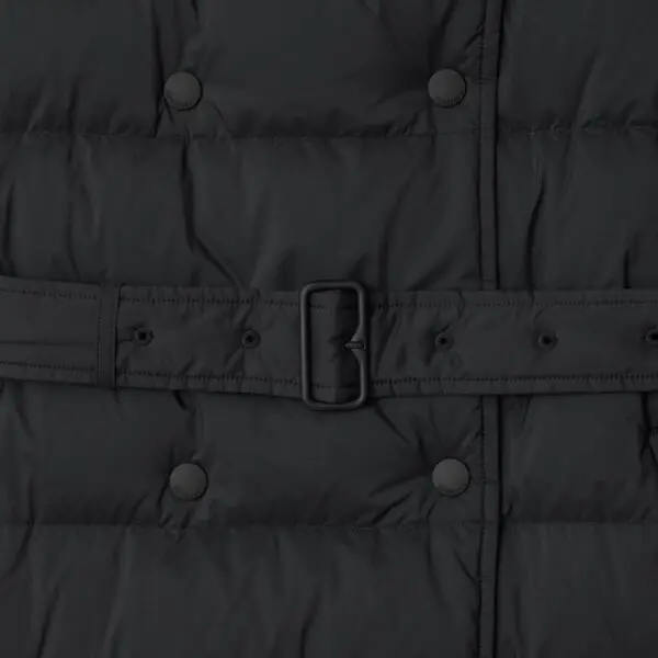 Burberry Mid-length Hooded Puffer Coat - Black