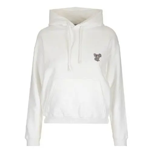 Balenciaga Koala Embroidered Hoodie - White