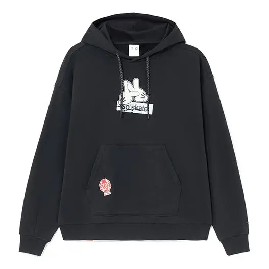 LI-NING X Og_slick Crossover Skateboard Series Hoodie - Black/white/red