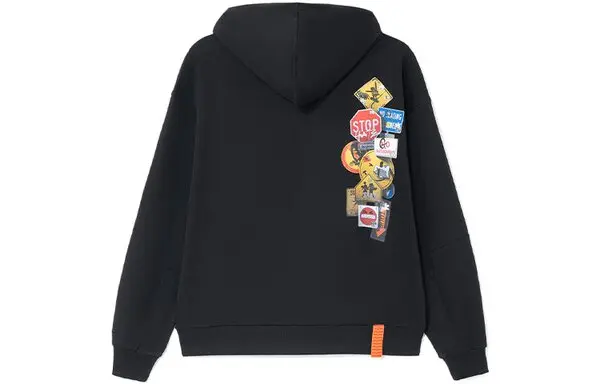 LI-NING X Og_slick Crossover Skateboard Series Hoodie - Black/white/red