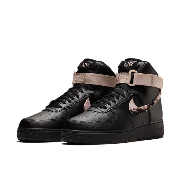 Nike Force 1 High Top Sneakers With Acid Wash Print Detailing
