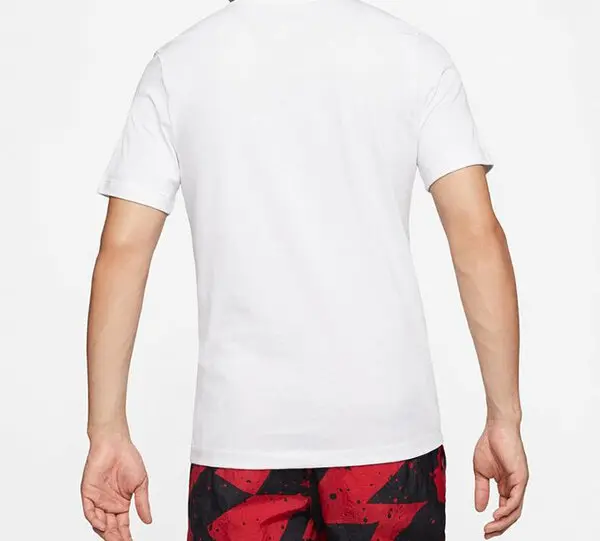 JORDAN Air Poolside Chest Printing Short Sleeve Tee - White