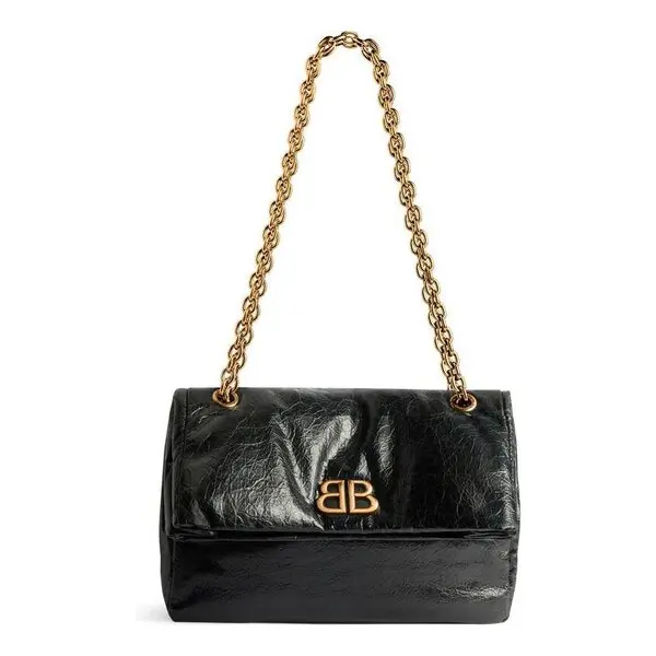 Balenciaga Monaco Small Chain Bag - Black