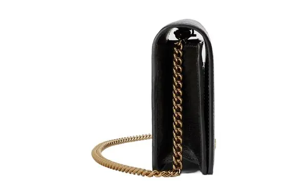 Gucci Chain Wallet With Script Leather