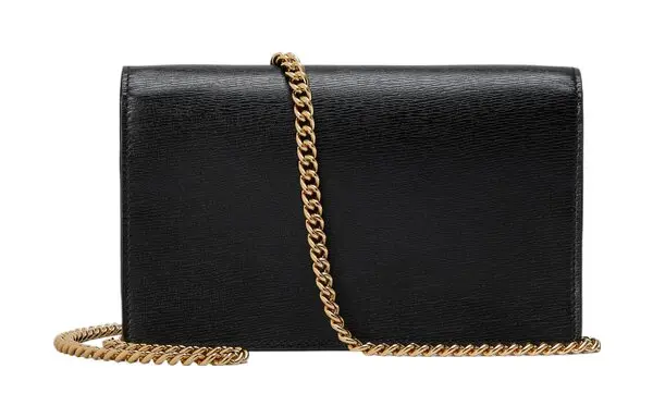 Gucci Chain Wallet With Script Leather