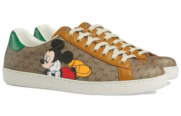 Gucci Disney X Ace Low Top Sneakers With Mickey Mouse Graphic