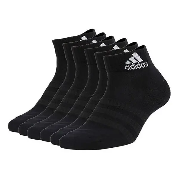 Adidas Classic Breathable Ankle Socks Pack Of Six - Black