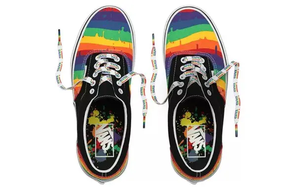 VANS Rainbow Drip Era Sneakers - Black/red/blue