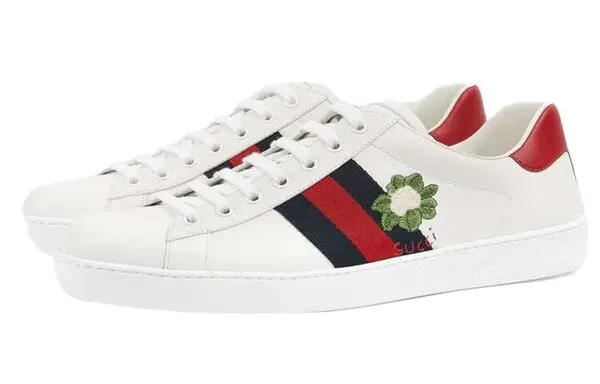 Gucci Ace Sneakers With Embroidered Anchor Detail
