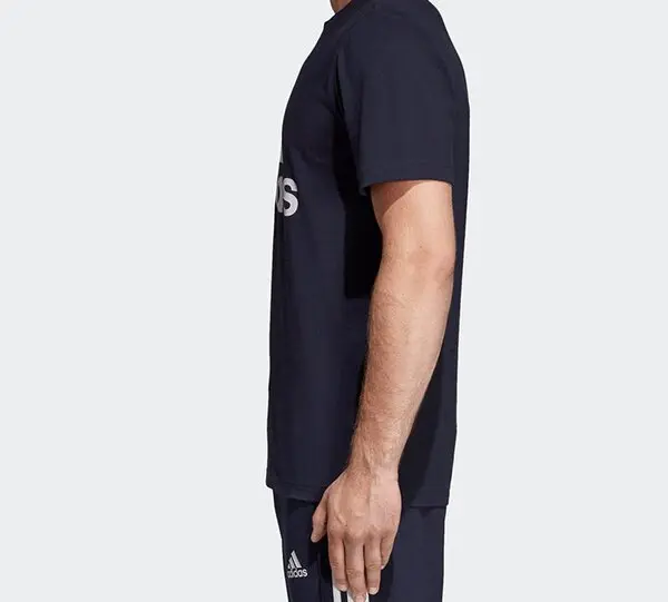 Adidas Large Logo Round Neck Short Sleeve Blue