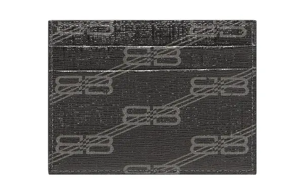 Balenciaga Signature Card Holder Bb Monogram Coated Canvas