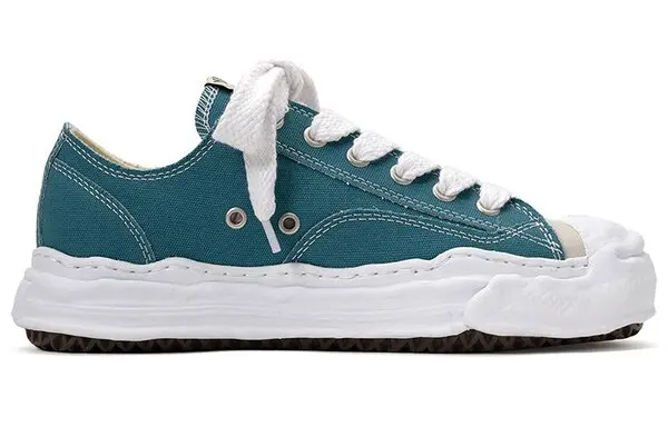 Mihara Yasuhiro Hank Og Sole" Canvas Low-top Sneakers - White/blue