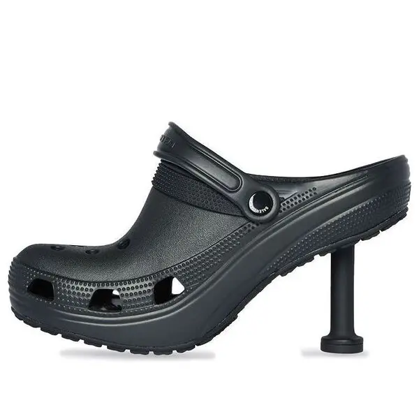 Balenciaga Crocs High Heel Clogs - Black
