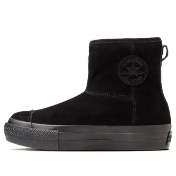 CONVERSE Chuck Taylor All Star Suede Zip Up High Top - Black