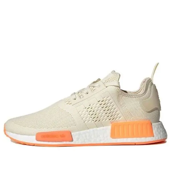 Adidas Nmd_r1 " White Screaming Orange" Sneakers - Cream