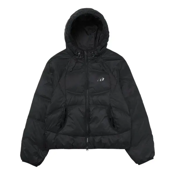 NEW BALANCE Hooded Down Jacket - Black