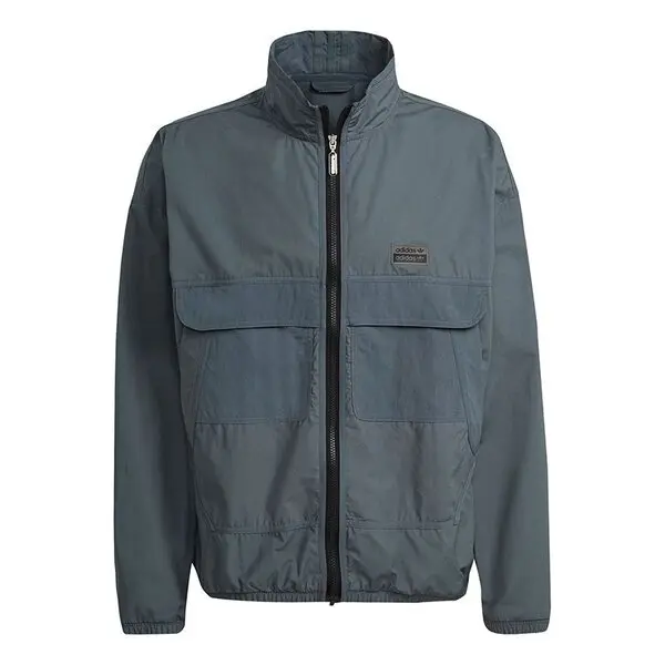 Adidas Originals Stand Collar Zip Up Track Jacket - Blue