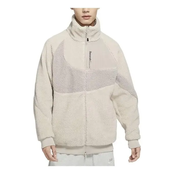 Nike Big Swoosh Zipped Jacket 'beige - Default Colorway