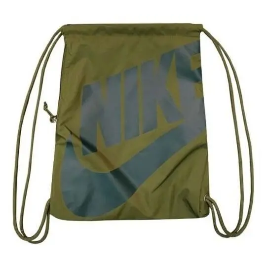 Nike Heritage Gym Sack Drawstring Backpack - Olive Green/grey