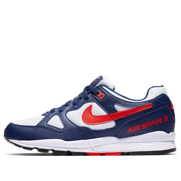 Nike Span Ii "blue Void" Sneakers - White/blue/red