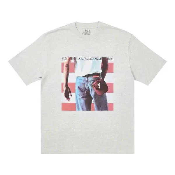 PALACE Born To Bun' Printed Short Sleeve T-shirt - Gray