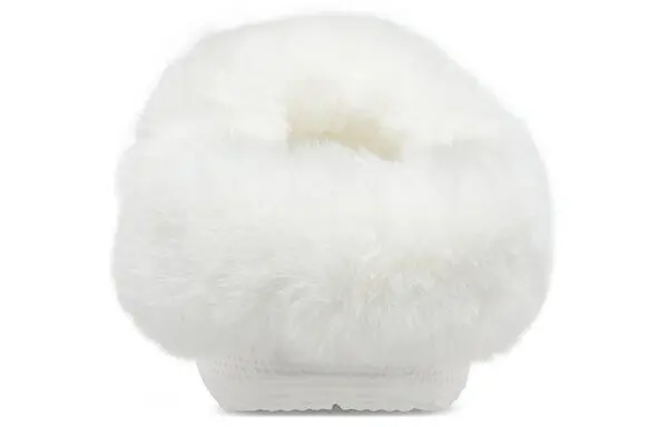 CROCS Classic Clog With Faux Fur Trim - White