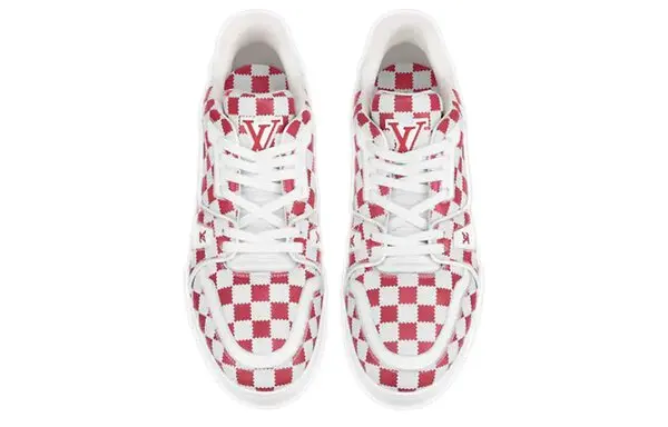 LOUIS VUITTON X Nigo Trainers 'red White Plaid