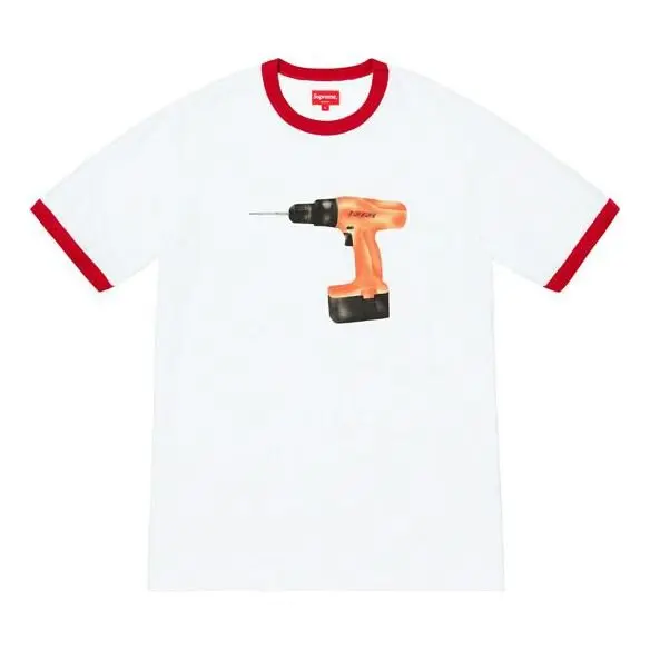 Supreme Ss19 Drill Ringer Short Sleeve - Red
