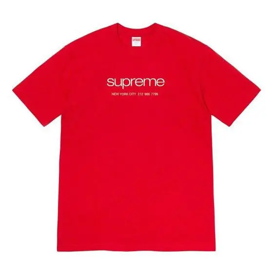 Supreme Ss20 Week 1 Shop Tee Classic Logo Short Sleeve - Red