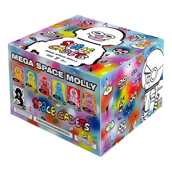 POP MART Mega Space Molly 400% Jon Burgerman Space Cadets Blind Box Case - Multi-color