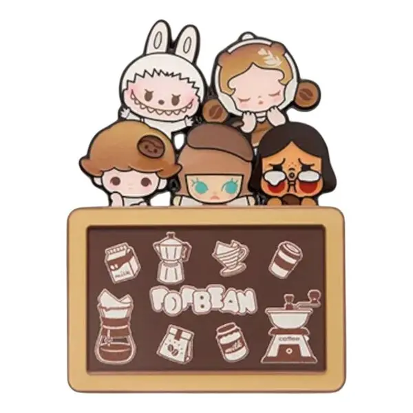 POP MART Pop Bean Coffee Family Combo Secret Edition Fridge Magnet - Multi-color