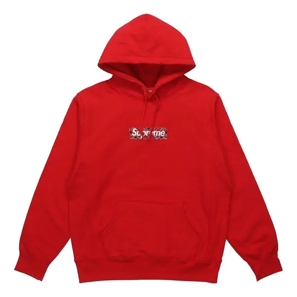 Supreme Bandana Box Logo Hooded Sweatshirt - Red