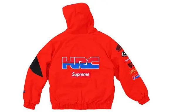 Supreme X Honda Fox Racing Puffy Zip Up Jacket - Red