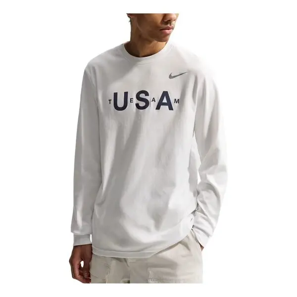 Nike Team Usa Dri-fit Long Sleeve Top - Summit White