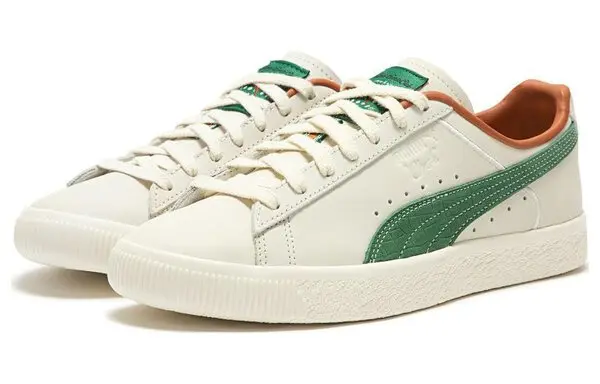 PUMA Clyde Fg Low Top Sneakers - White/green