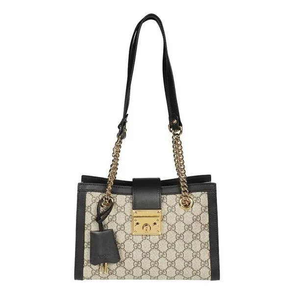 Gucci Padlock Small Gg Shoulder Bag - Beige/black