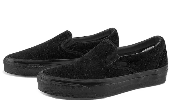 VANS Og Classic Slip-on Lx Velvet Embroidery Leopard - Black