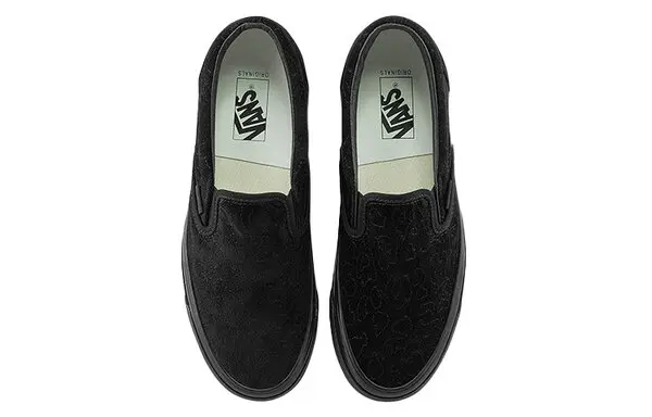 VANS Og Classic Slip-on Lx Velvet Embroidery Leopard - Black