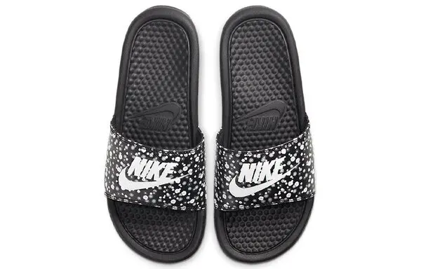 Nike Benassi Jdi Floral Slide Sandals - Black