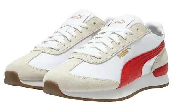 PUMA R78 Wind Nylon Sneakers - White/beige/red