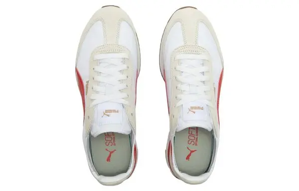 PUMA R78 Wind Nylon Sneakers - White/beige/red