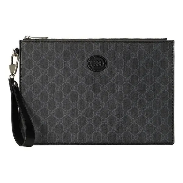 Gucci Pouch With Interlocking G - Black