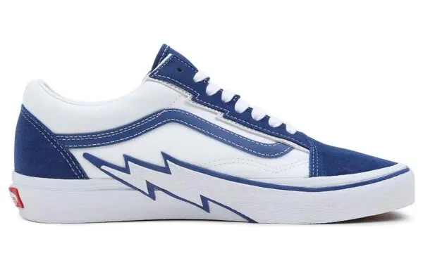 VANS Old Skool 2-tone Bolt Low Top Sneakers - White/blue