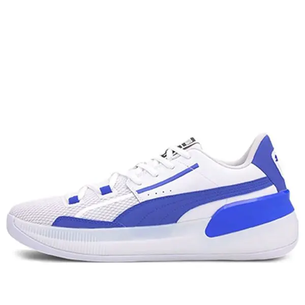 PUMA Clyde Hardwood Team Low Top Sneakers - White/blue