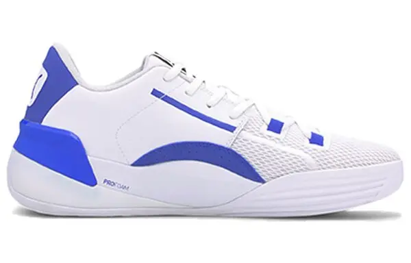 PUMA Clyde Hardwood Team Low Top Sneakers - White/blue