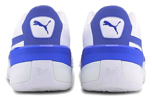 PUMA Clyde Hardwood Team Low Top Sneakers - White/blue