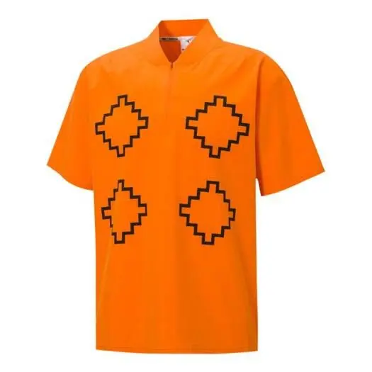 PUMA X Pronounce Graphic V Neck Short Sleeve T-shirt 'orange Black - Orange/black