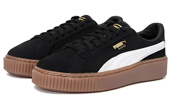 PUMA Platform Skate Shoes - Black/white/brown